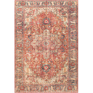 Joss & Main Emmie Machine Washable Oriental Red/Brick Red Area Rug ...